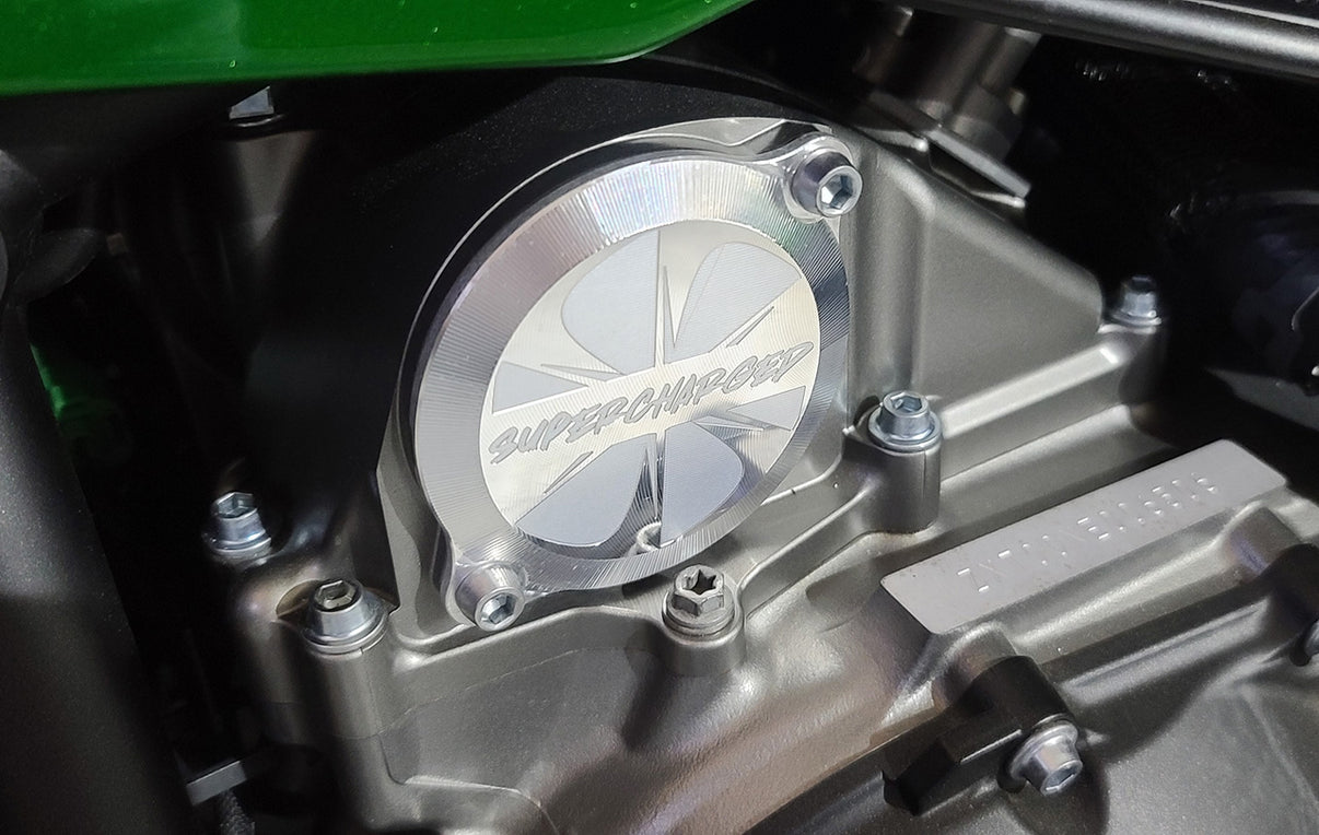 CUSTOMIZABLE Kawasaki Ninja ZH2 / H2 / H2 SX Supercharger Sprocket Cov ...